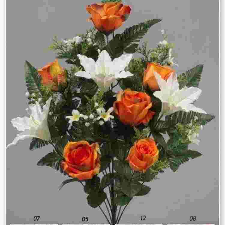 Ramo palma rosas capullo lily x 14 66 cm | Fcsl.es